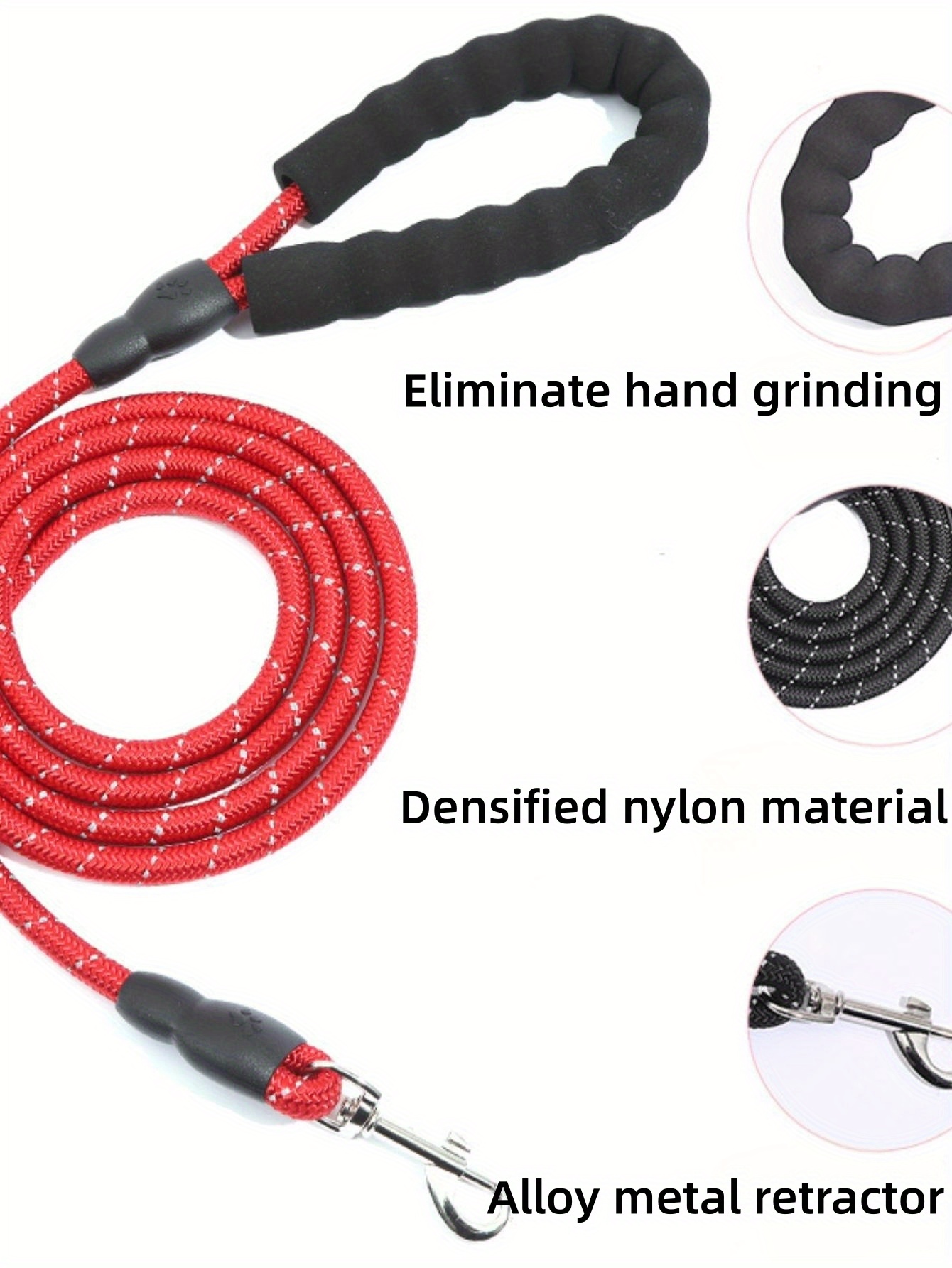 Pet Traction Rope Nylon Reflective Dog Training Leashes Dogs - Temu ...