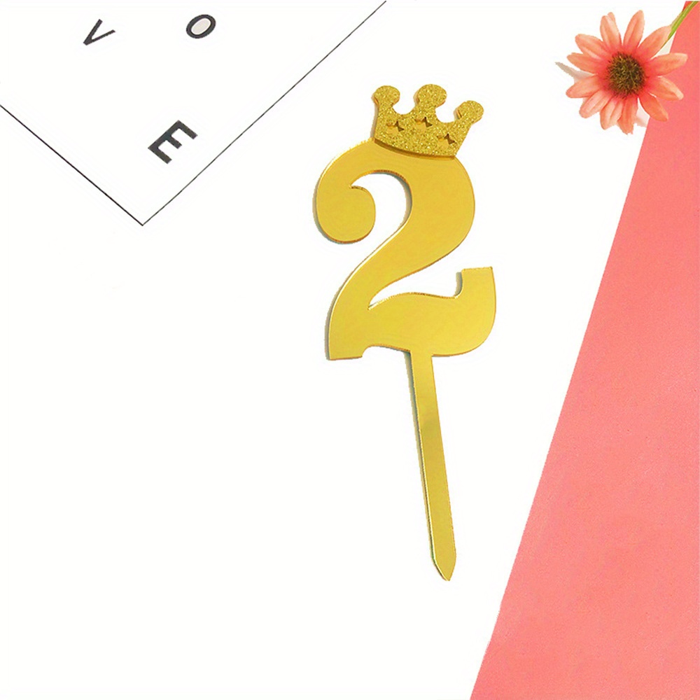 Gorgeous Crown Acrylic Digital Cake Topper Perfect Birthday - Temu ...