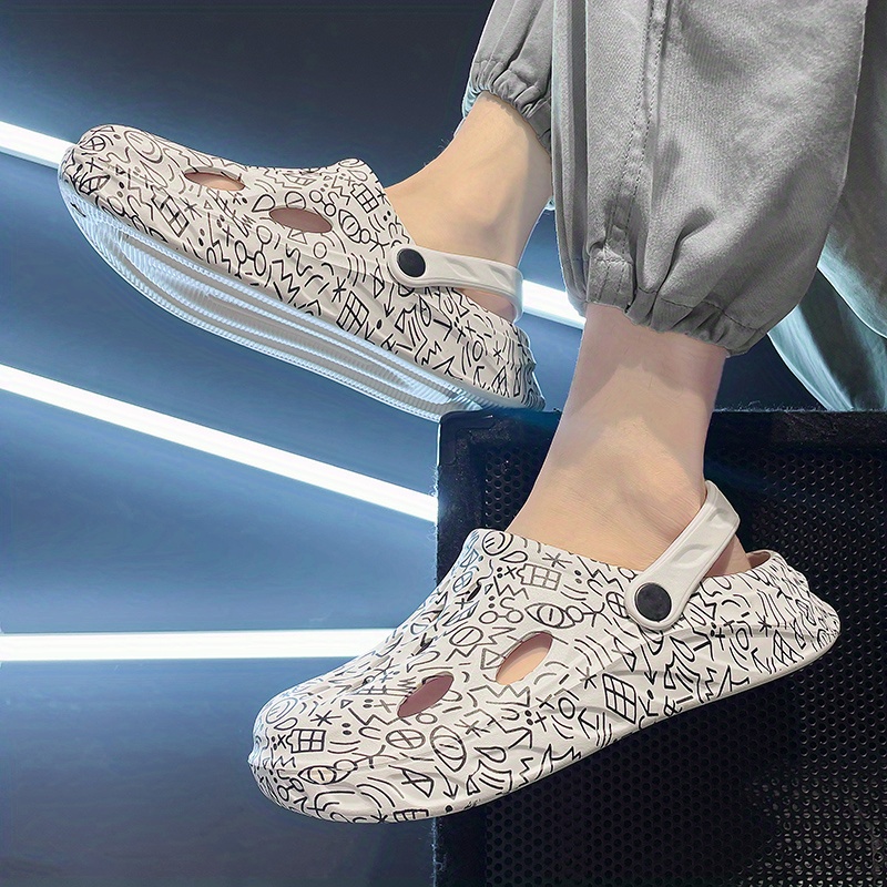 Mens Design Trendy Clogs Slip On Toe Sandals Soft Shoes Outdoor Garden Shoes - Men's Shoes ...