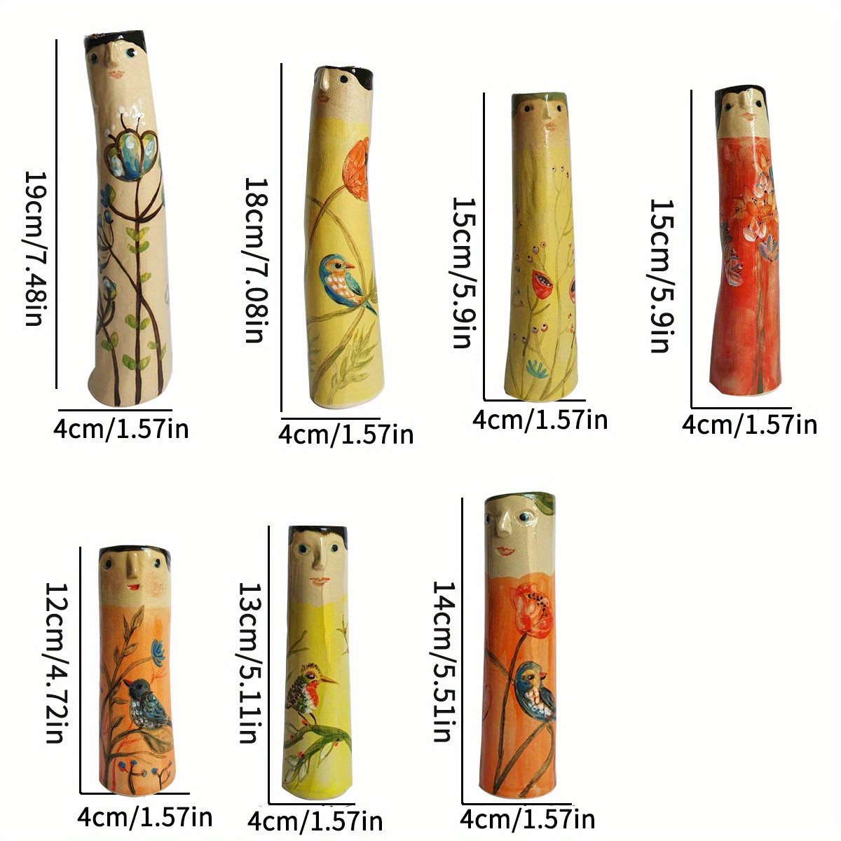 Spring Family Bud Vases Resin Bohemian Family Vase Cute - Temu United ...