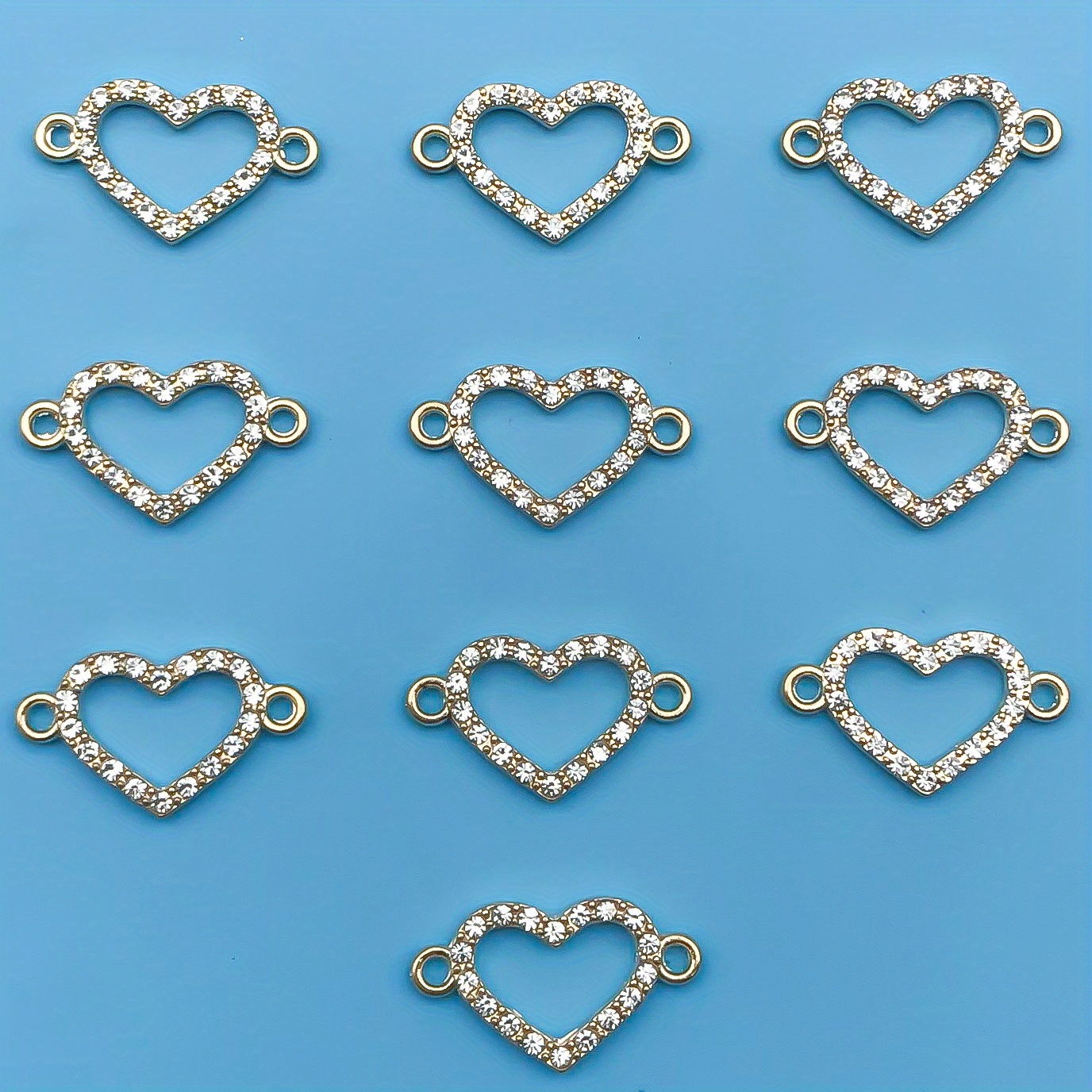 Randomly Mix Golden Alloy Enamel Charms Love Heart Shape - Temu United ...