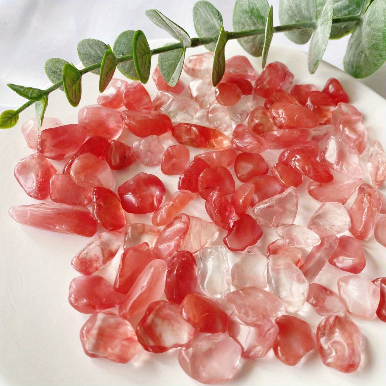 50 100g Red Glass Watermelon Quartz For Aquarium Decoration And Home ...