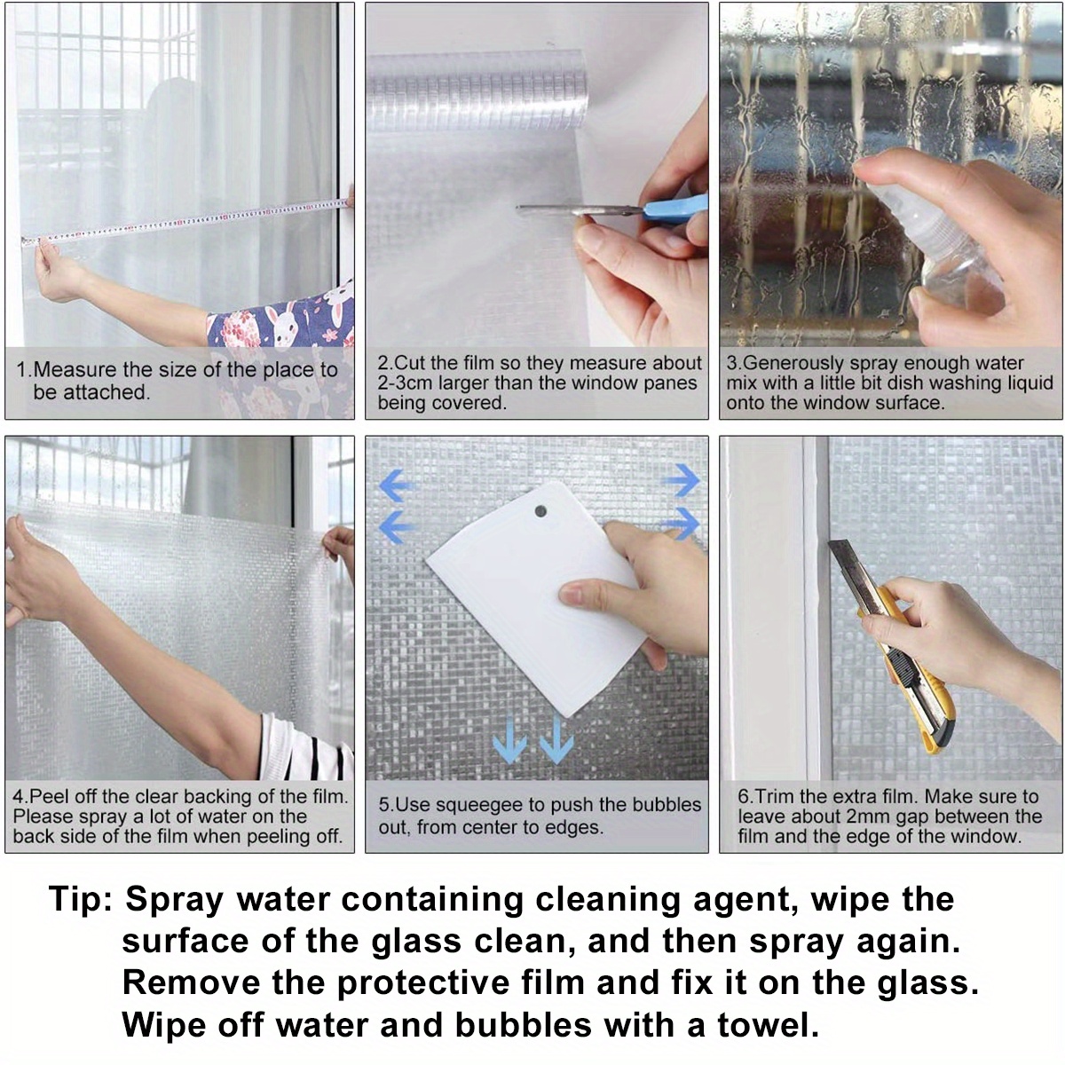 Frosted Striped Glass Film Electrostatic Insulation Adhesive - Temu ...