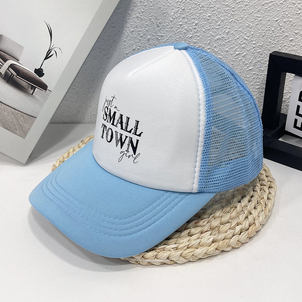 Letter Print Mesh Baseball Cap Block Breathable - Temu Norway