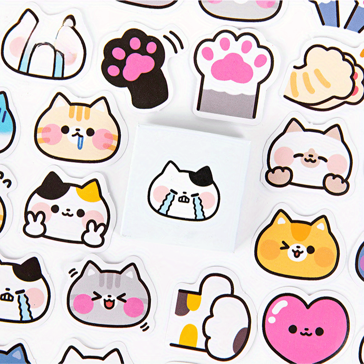 Cat Stickers Cute Kitty Stickers Envelope Sealing Greeting - Temu