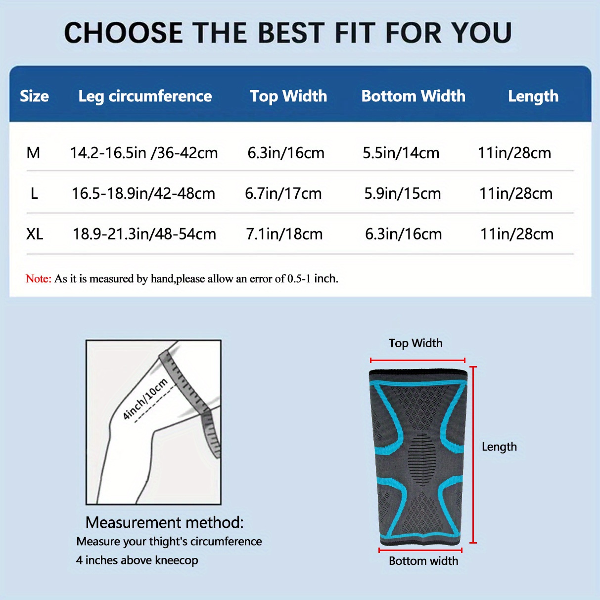 Breathable Knee Compression Sleeve Men Women Support Running - Temu ...