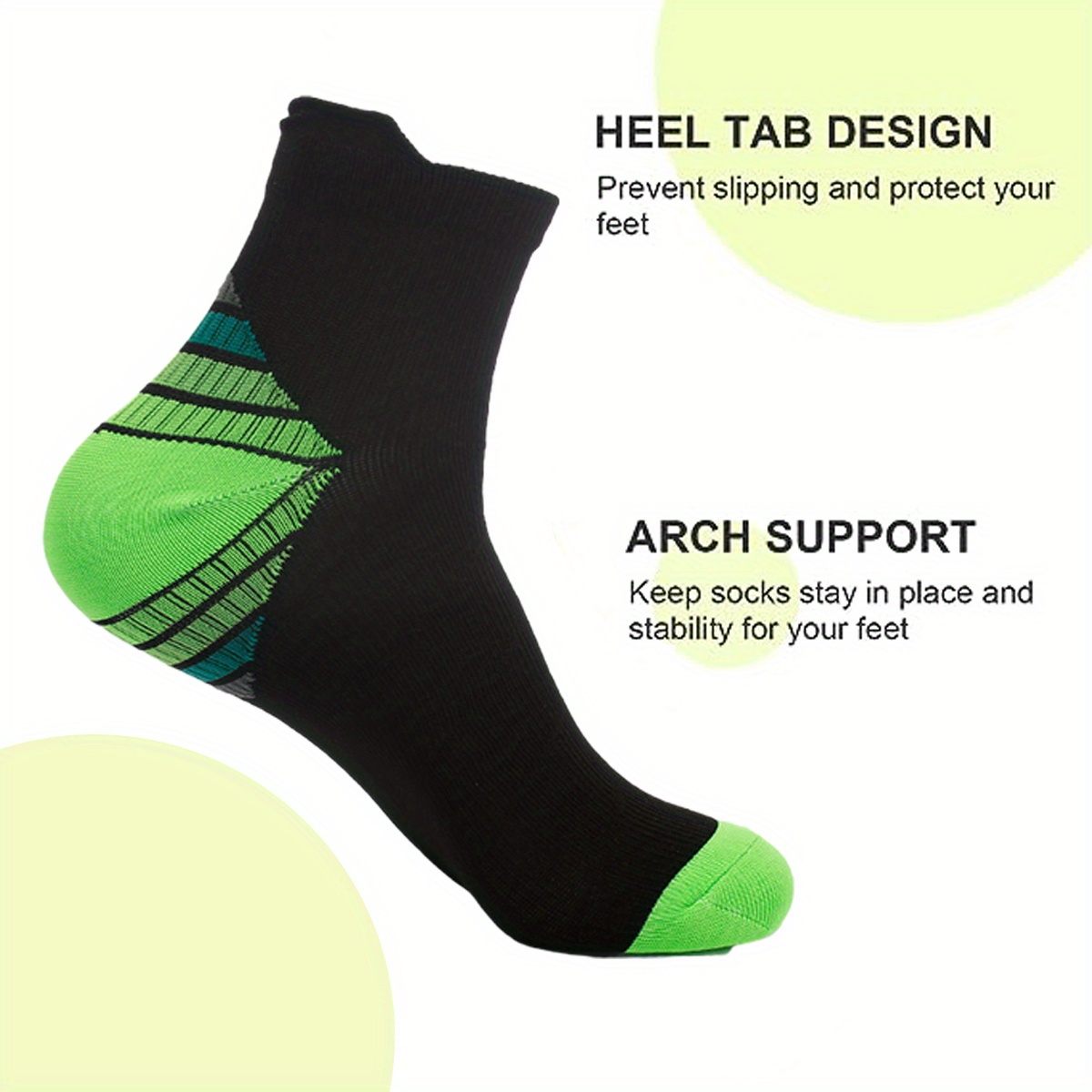 Ankle Breathable Sports Compression Socks Comfort Cushioning - Temu ...
