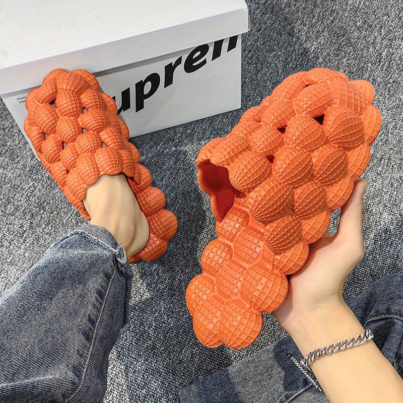 Solid Color Massage Bubble Slides Solid Color Closed Toe - Temu United ...