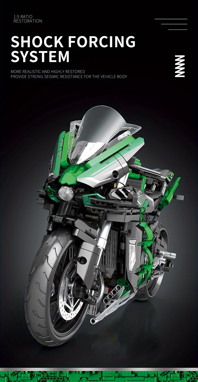 Tech Motorcycle Building Block Toys Assembled Decoration - Temu Netherlands