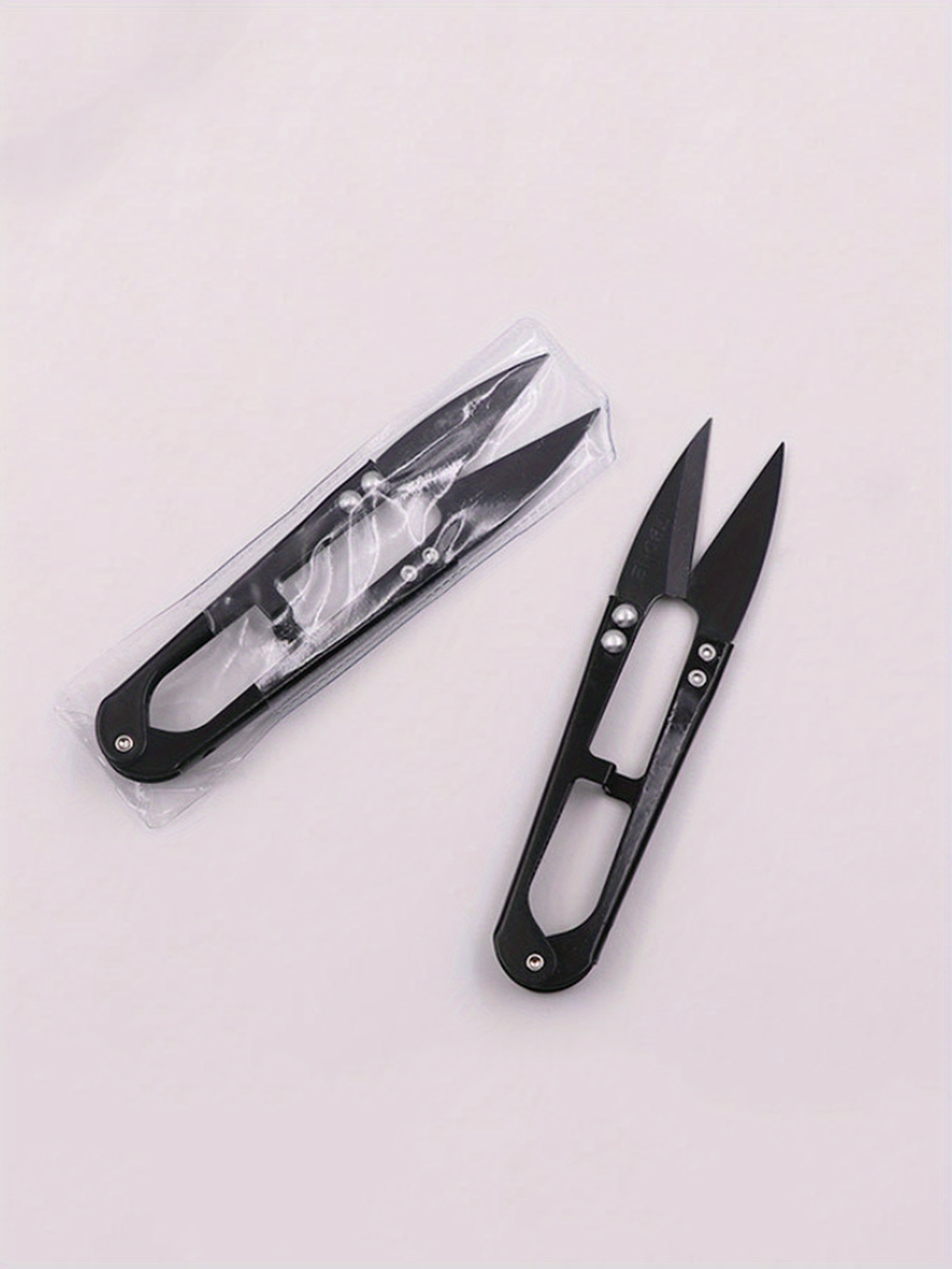 1pc black high carbon steel u shaped scissors clothing small scissors ...