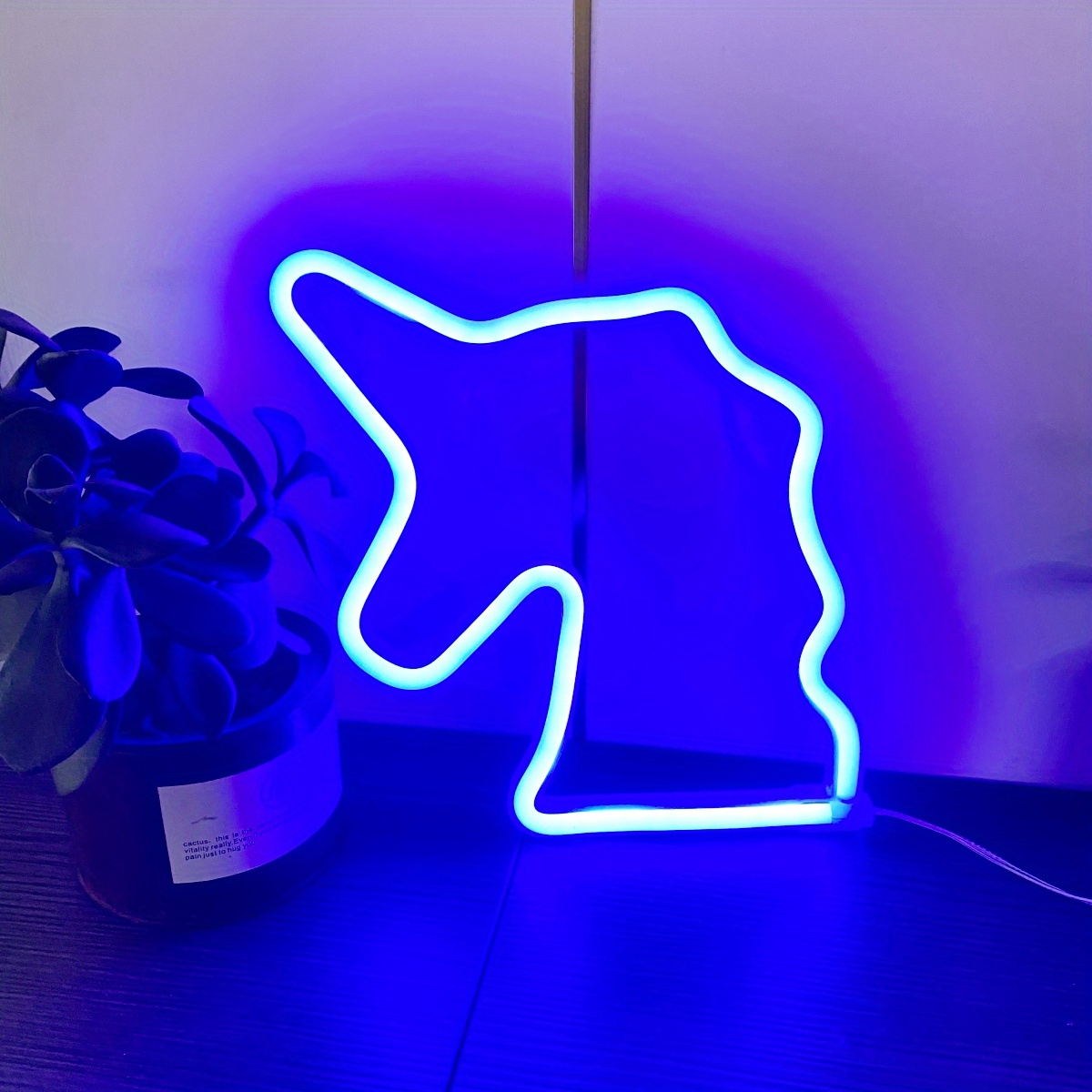 Pink Animal Head Shaped Neon Light Led Neon Light ( ) - Temu New Zealand