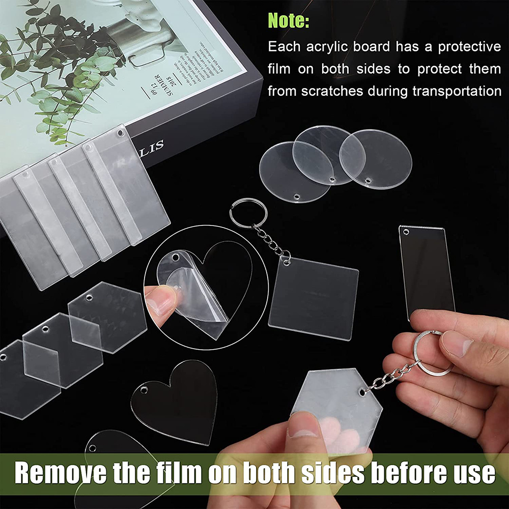 hexagon acrylic keychain blanks transparent acrylic blanks - {region_name}
