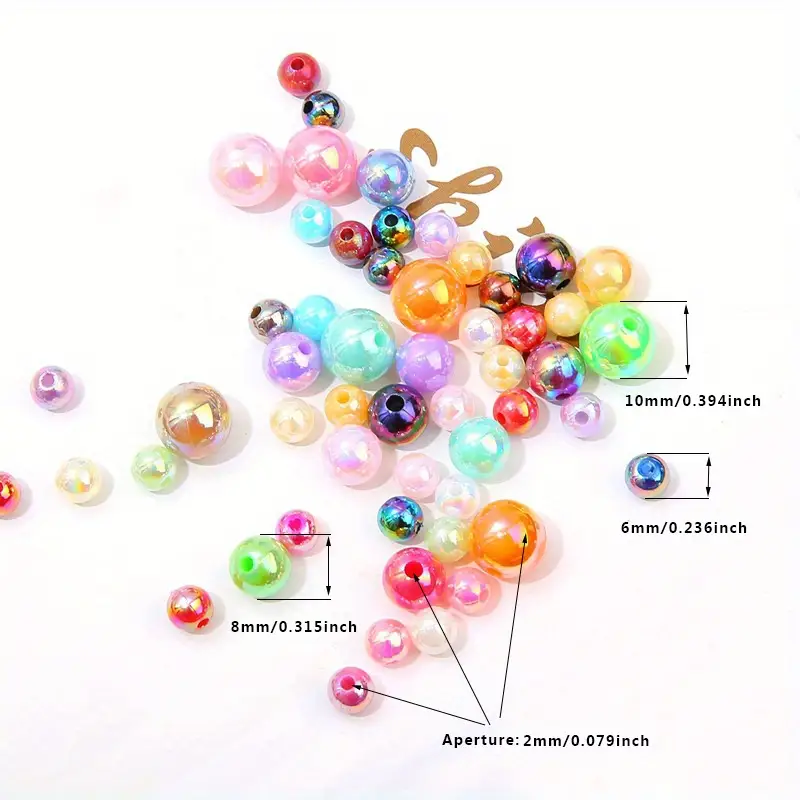 Different Sizes Shining Round Spacer Beads Ab Color Temu Australia