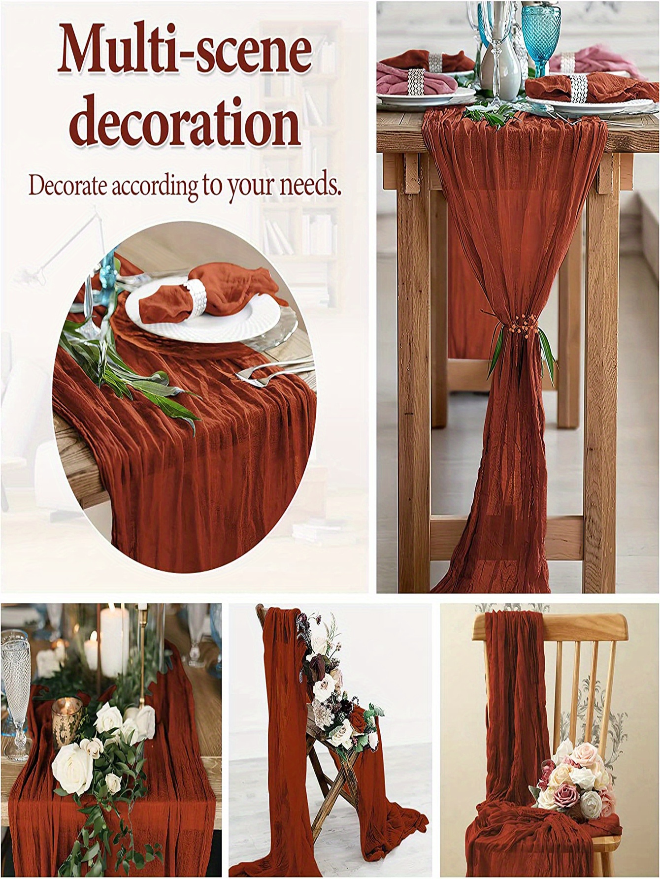 Polyester Table Runners Balinese Pleated Atmospheric Table - Temu ...