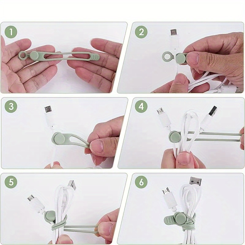 Multi functional Use Silicone Cable Ties Organize Home Books - Temu ...