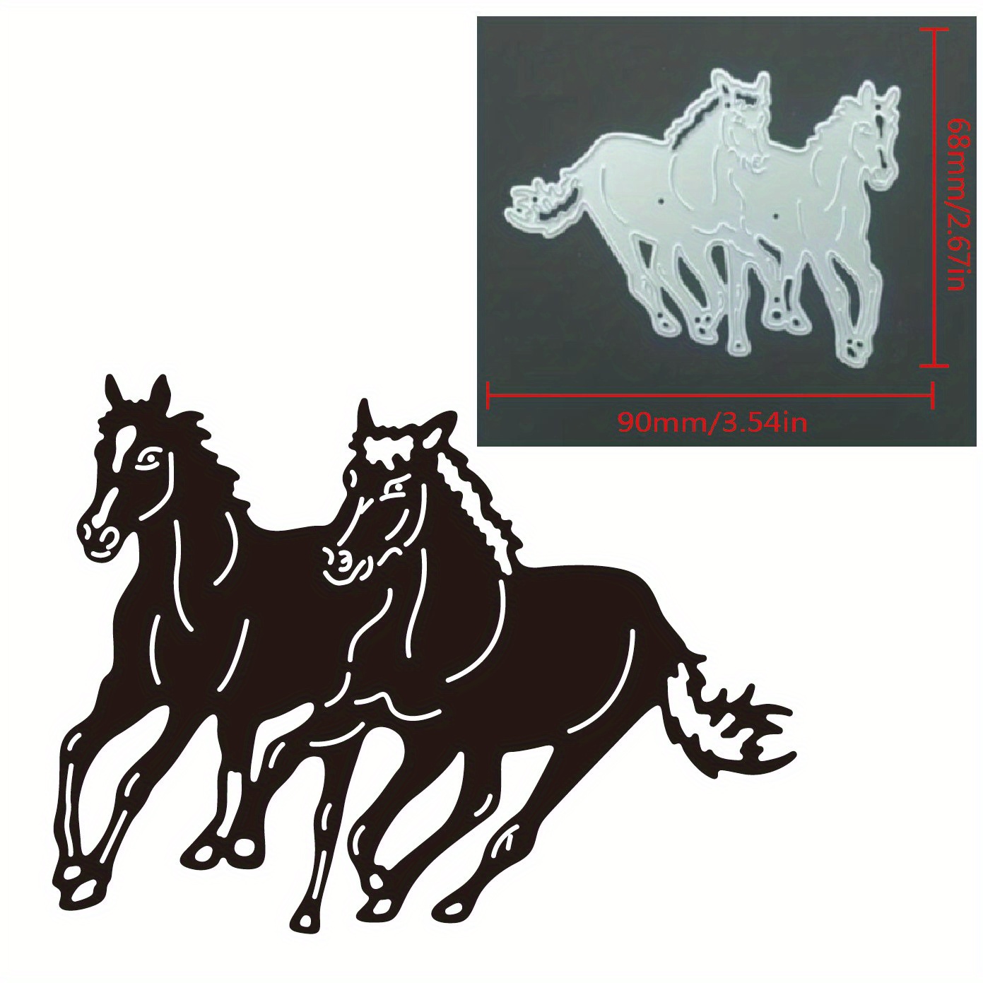 Farm Animals Horse Metal Cutting Dies Cut Decoration Diy - Temu