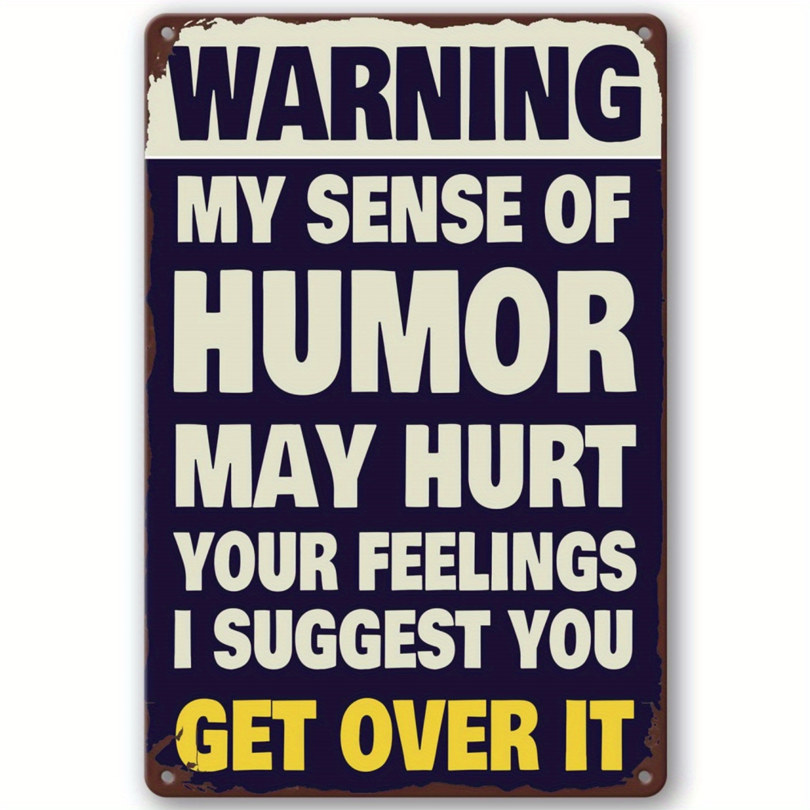 Warning Yard Metal Tin Signs Funny Sense Humor Might Hurt - Temu Ireland