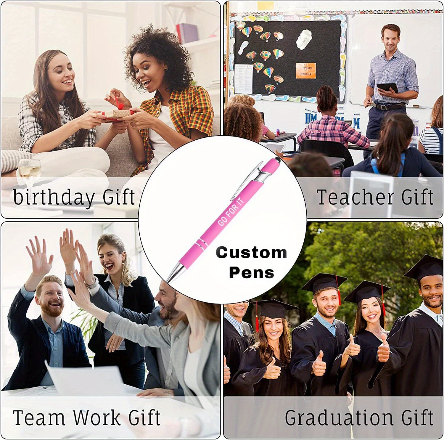 12pcs Inspirational Quotes Pretty Cute Ballpoint Pens With Screen Touch ...