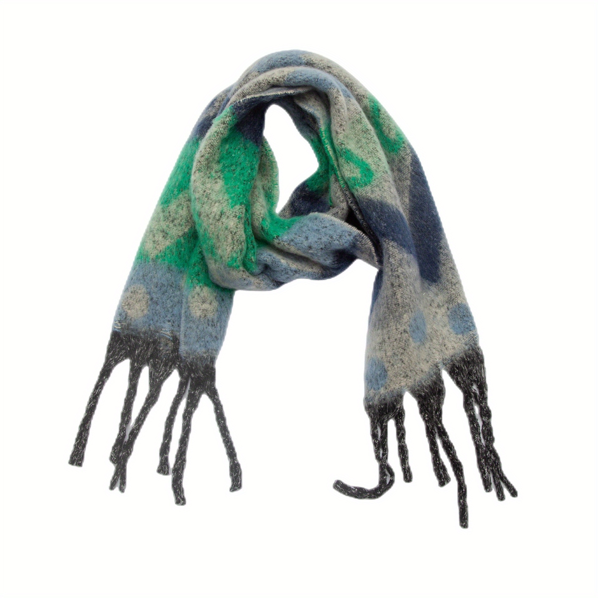 thickened tassel scarf cashmere large warm shawl - Temu Canada