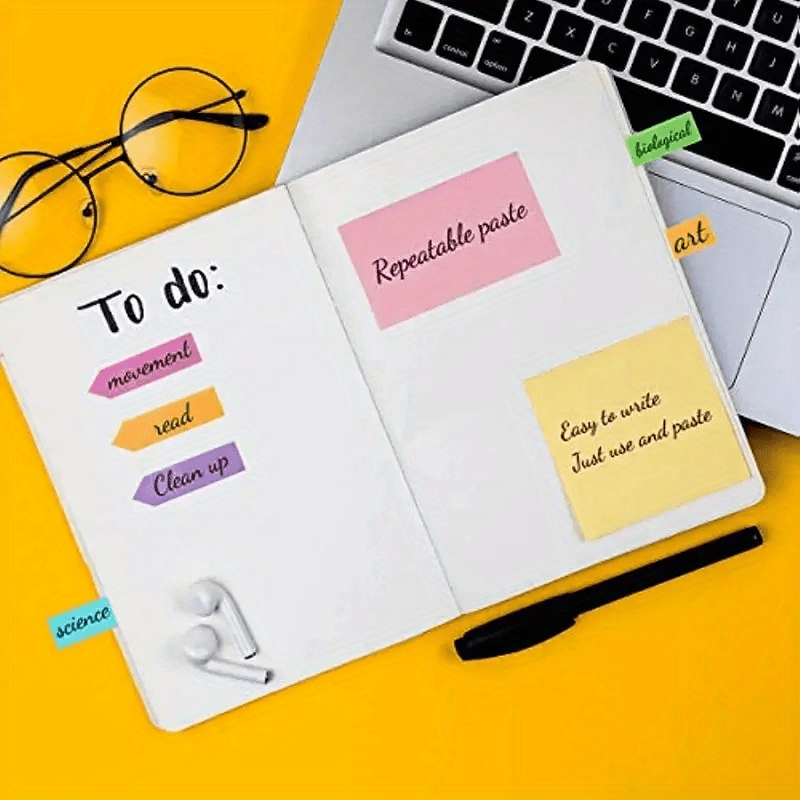 Pages Note Set Color Memo Pads Pu Leather - Temu