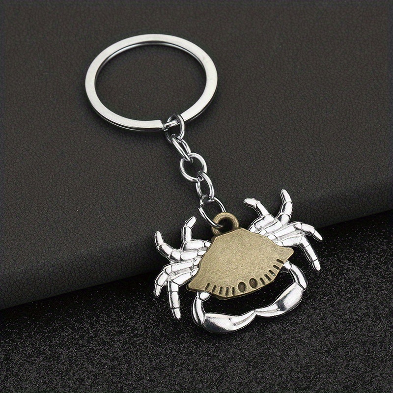 Animal Crab Keychain Creative Alloy Keychain Pendant For Men Boys ...