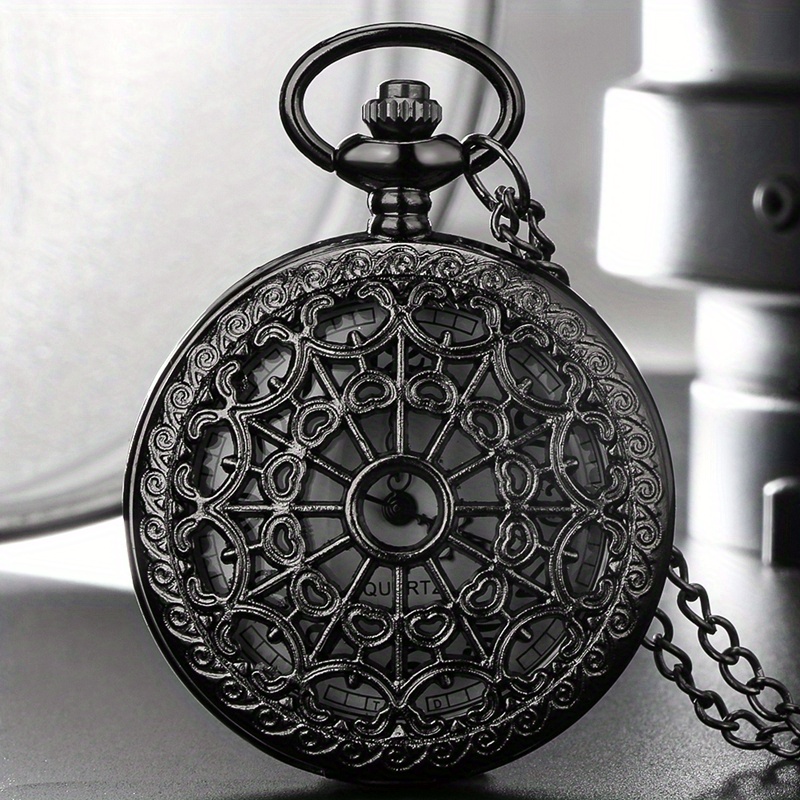 Classic Bronze Spider Web Hollow Pocket Watch Student Retro - Temu