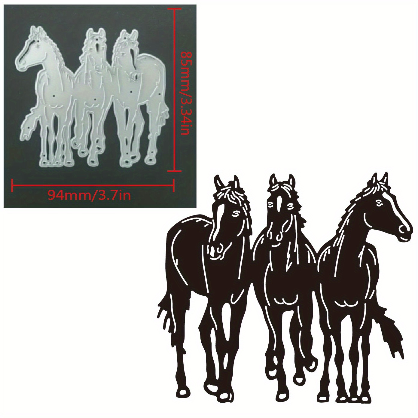 Farm Animals Horse Metal Cutting Dies Cut Decoration Diy - Temu