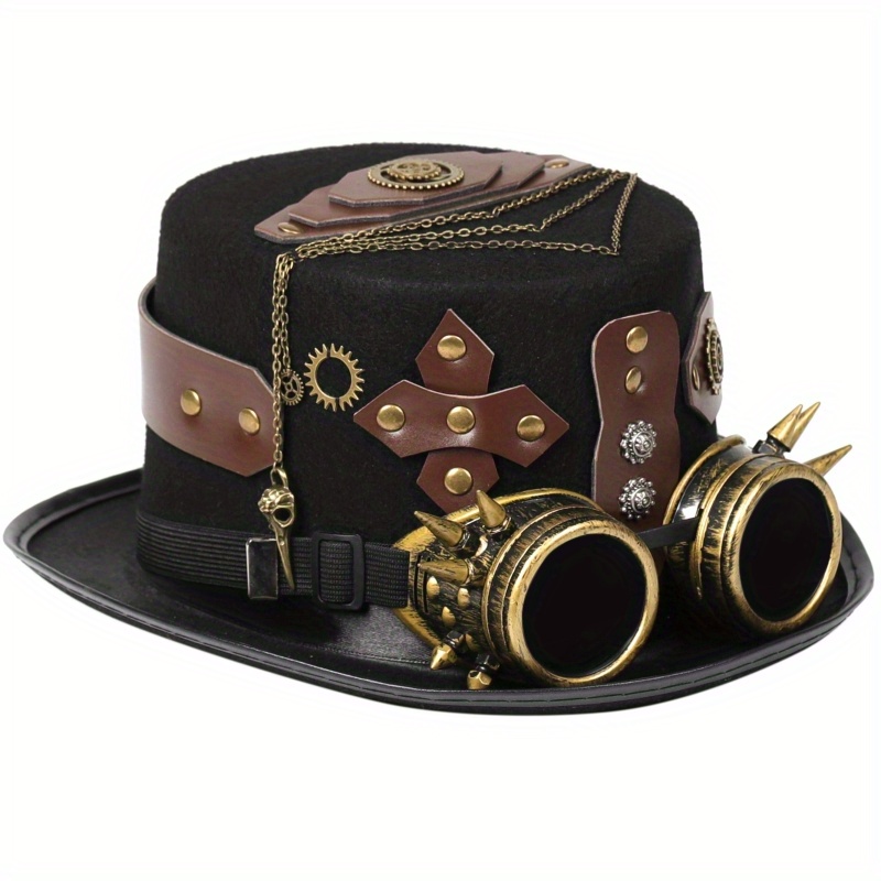 Gothic Steampunk Top Hats Detachable Rivet - Temu United Kingdom