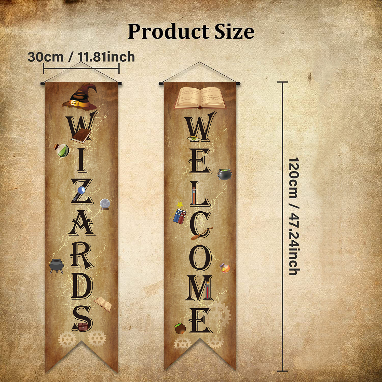 Wizards Porch Signs Magical Wizard Banner Wizards Door Sign - Temu