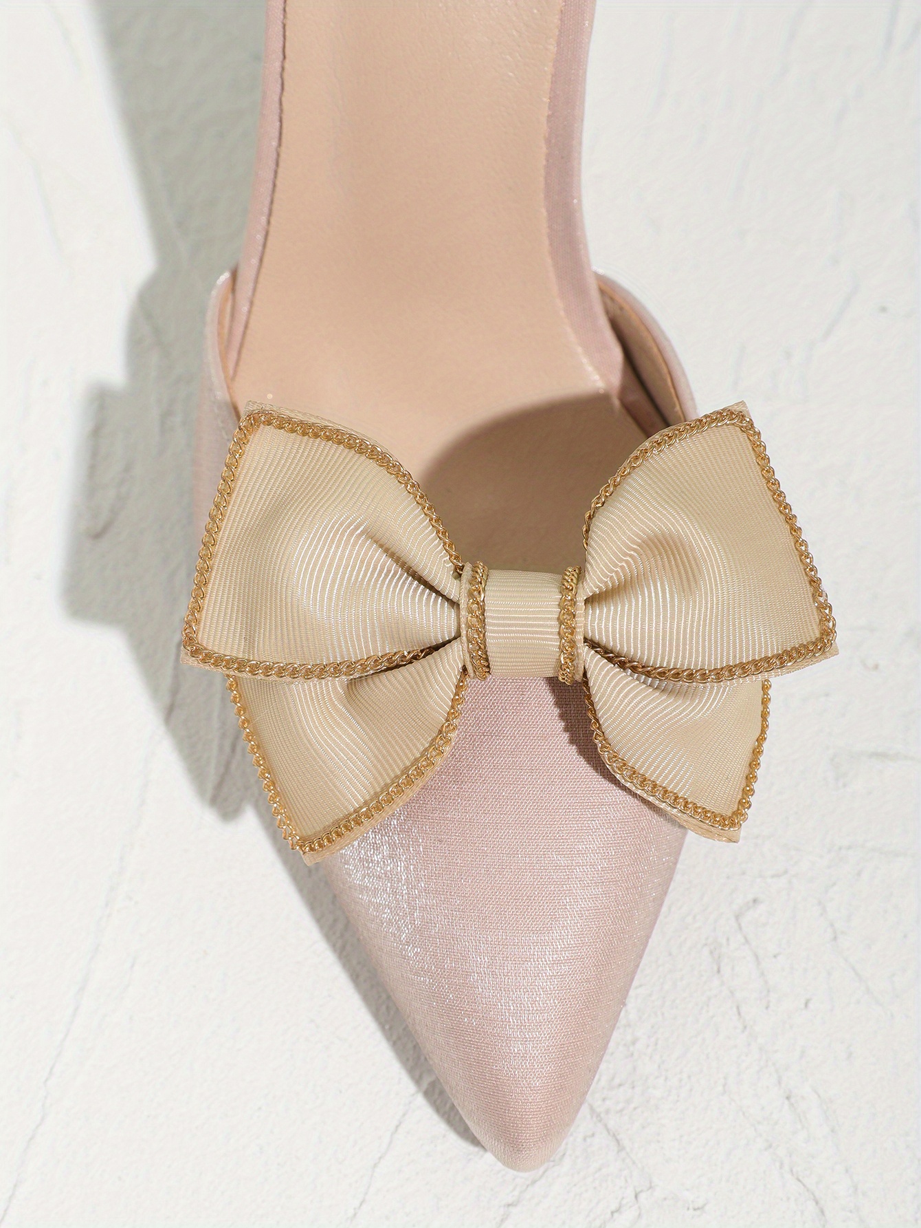 Bowknot Design Detachable Shoe Buckles Wedding High Heels - Temu Canada