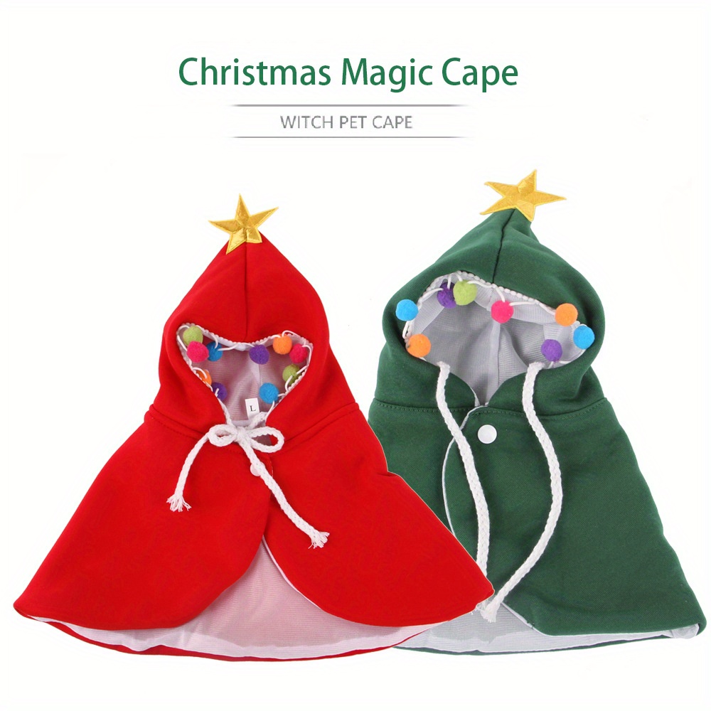 pet christmas dress rabbit cloak star pompoms small animals - Temu ...