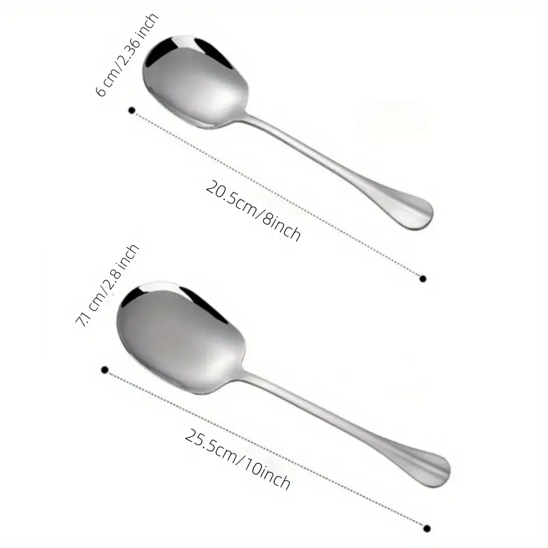 1pc 서빙 스푼 쌀 스푼 긴 손잡이 수프 죽 밥 주걱 식기류 주방 도구 홈 Flatware 숟가락은 제품 Temu