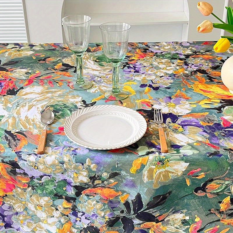 polyester rectangle tablecloth luxury oil - Temu Canada