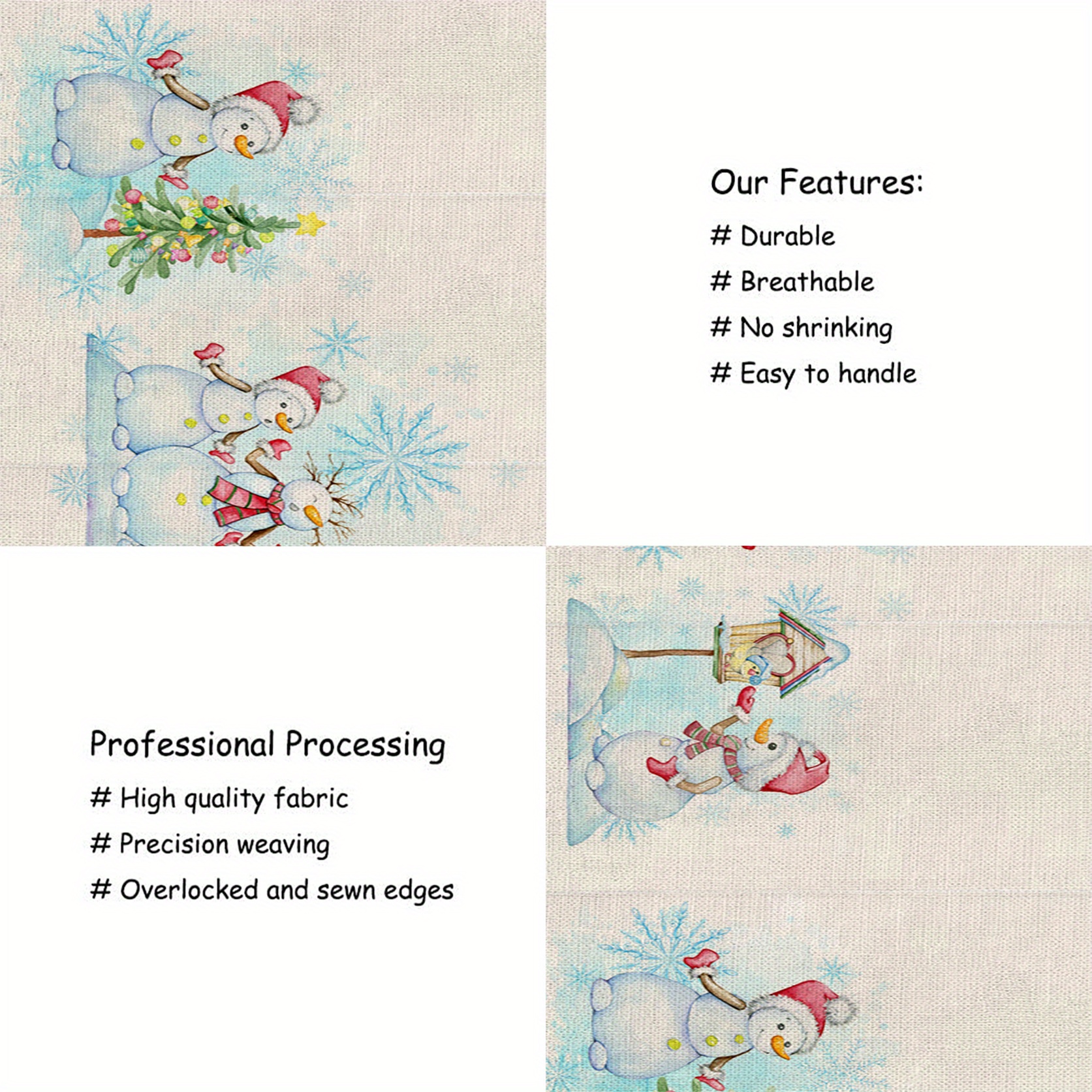 Polyester Table Runner Snowman Pattern Table Runner Merry - Temu Norway