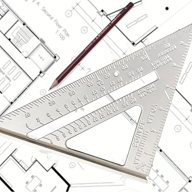 Triangle Square Ruler Measurement Tool Aluminum Alloy Speed - Temu ...