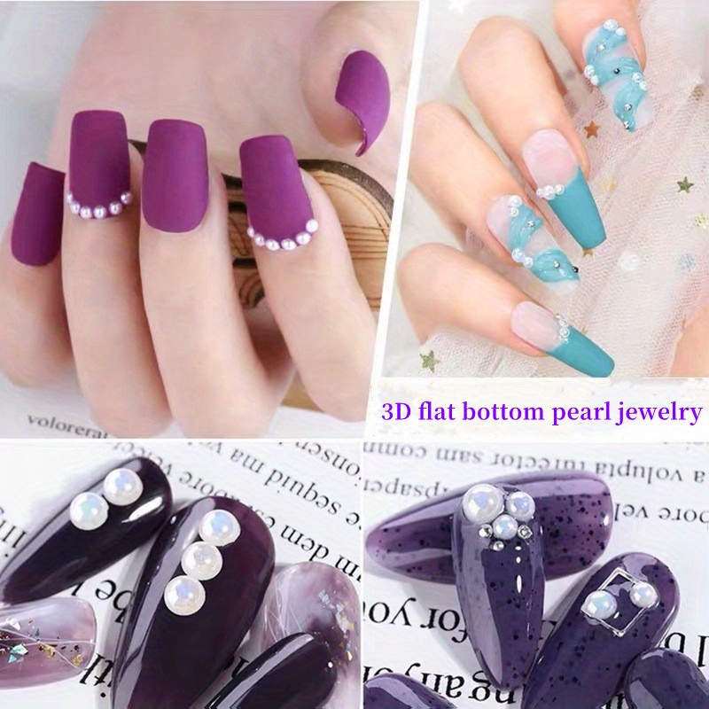 Mixed Size Holeless Abs Semicircular Colorful Pearl Mermaid - Temu ...