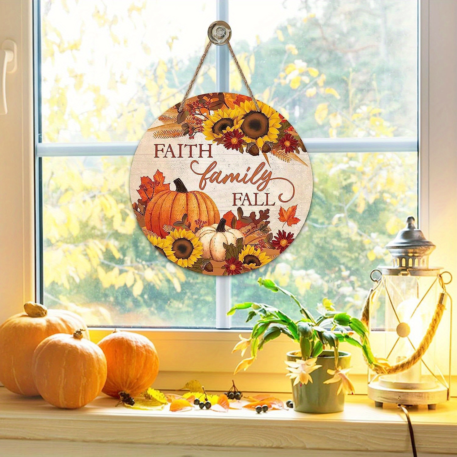 Family Fall Pumpkin Sunflower Front Door Sign - Temu Canada