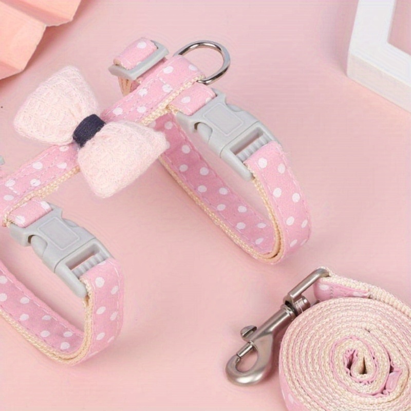 Cat Harness Bow Leash Set Escape Proof Cat Chest Harness - Temu