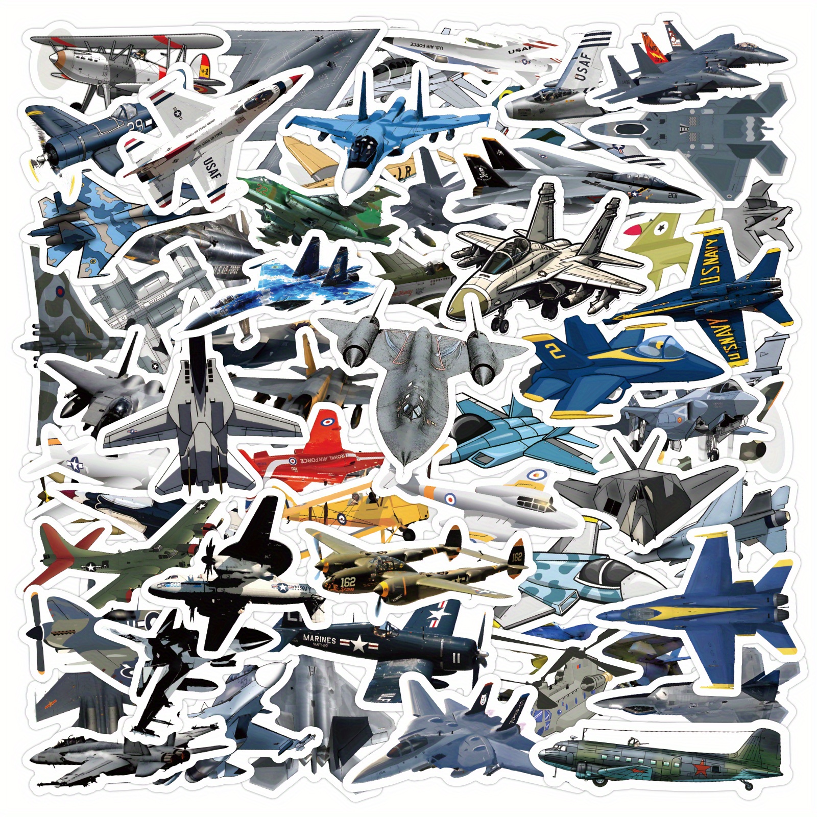 Fighter Airplane Stickers Plane Stickers Waterproof Decals - Temu