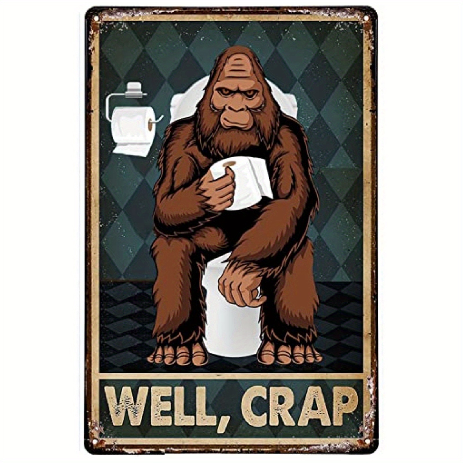 Retro Restroom Well Crap Vintage Wall Decor Retro Art Tin - Temu Portugal