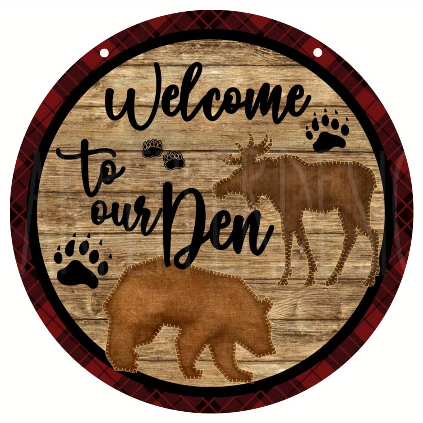 1 stk Wreath Wood Sign Welcome To Our Den Woodland Wreath - Temu Denmark