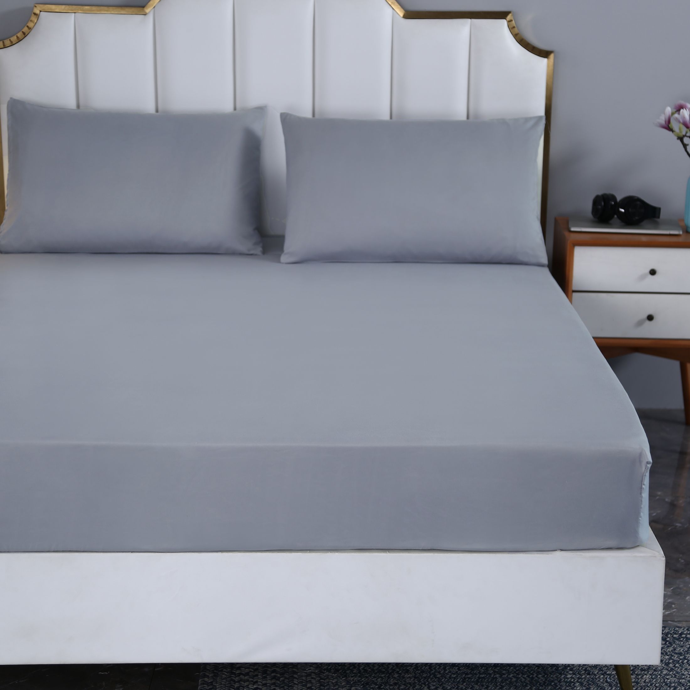 Solid Color Fitted Sheet (no Pillowcase No Pillow Core) Soft - Temu Netherlands