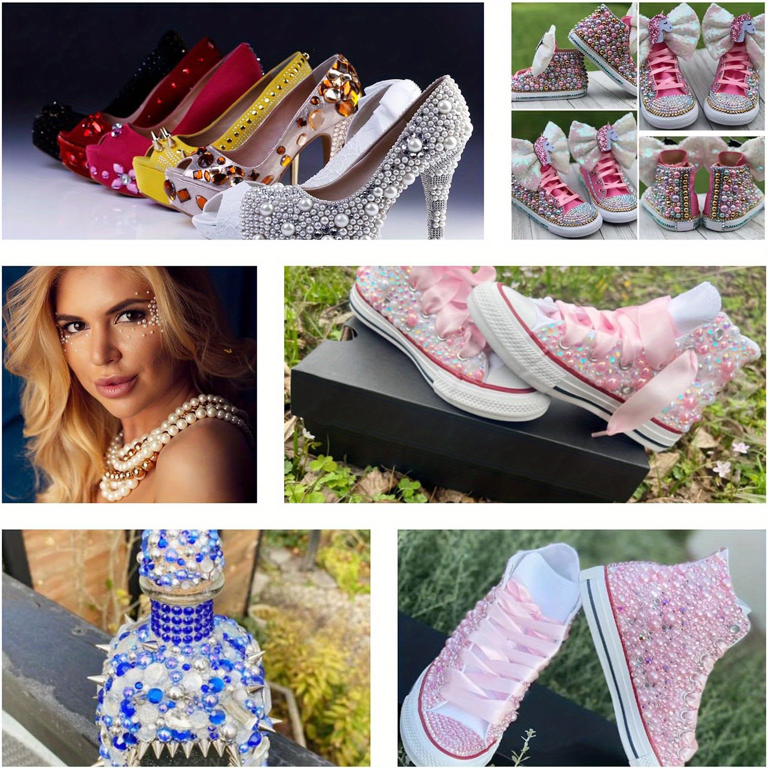 Resin Rhinestones Half Round Pearls Mixed Size 3mm Ab - Temu