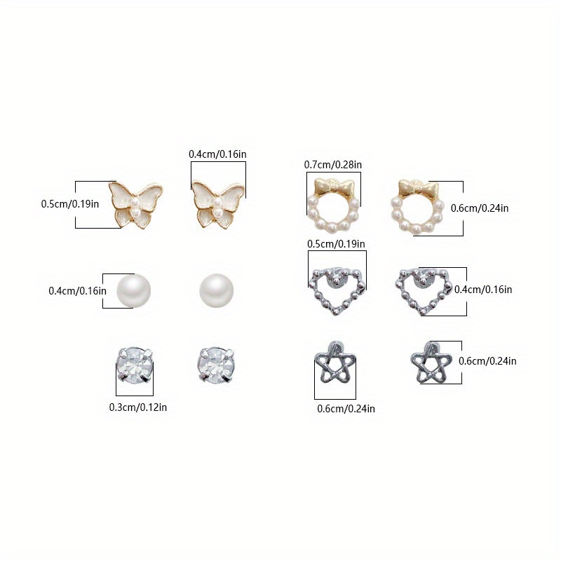 Cute Mini Stud Earrings Set - Temu Canada