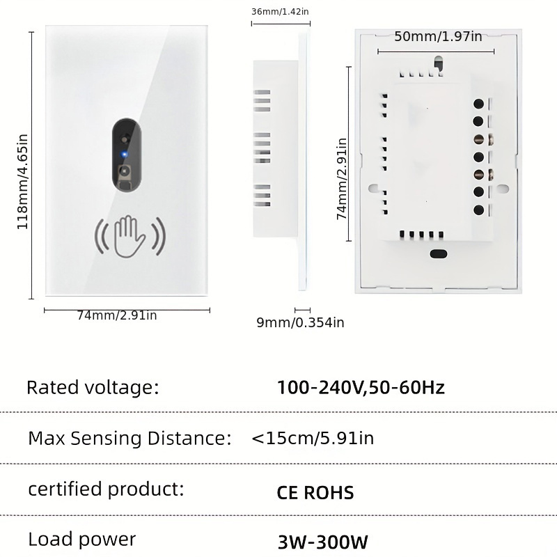 Touchless Infrared Motion Sensor Wall Light Switch 110v 240v - Temu