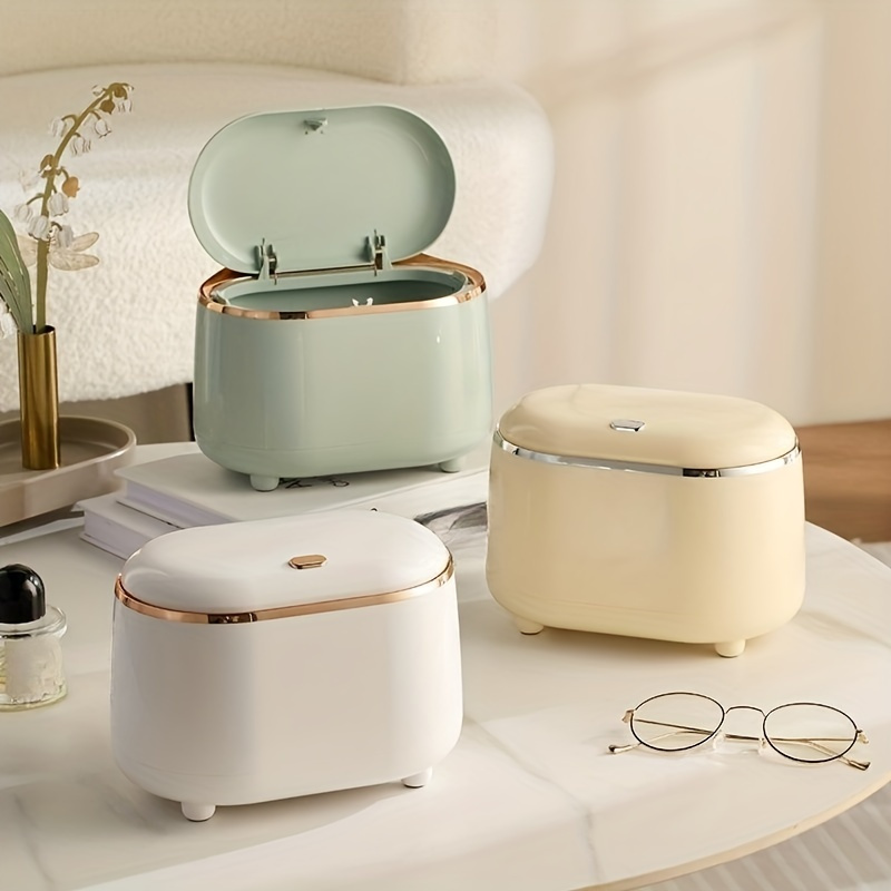 Cream Wind Desktop Trash Countertop Table Office Storage - Temu Australia