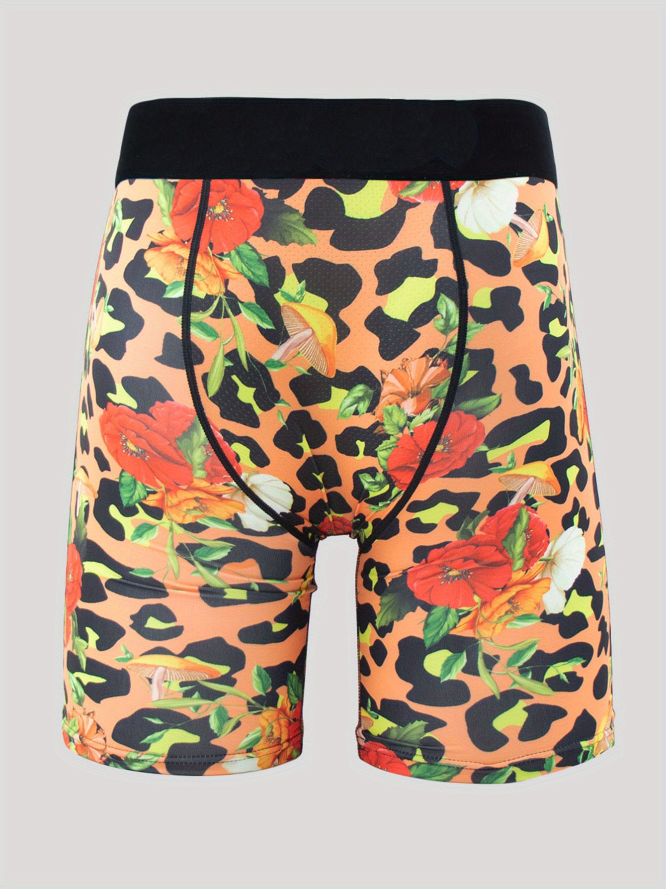 Men's Graphic Long Boxer Briefs Shorts Breathable Comfy - Temu Australia