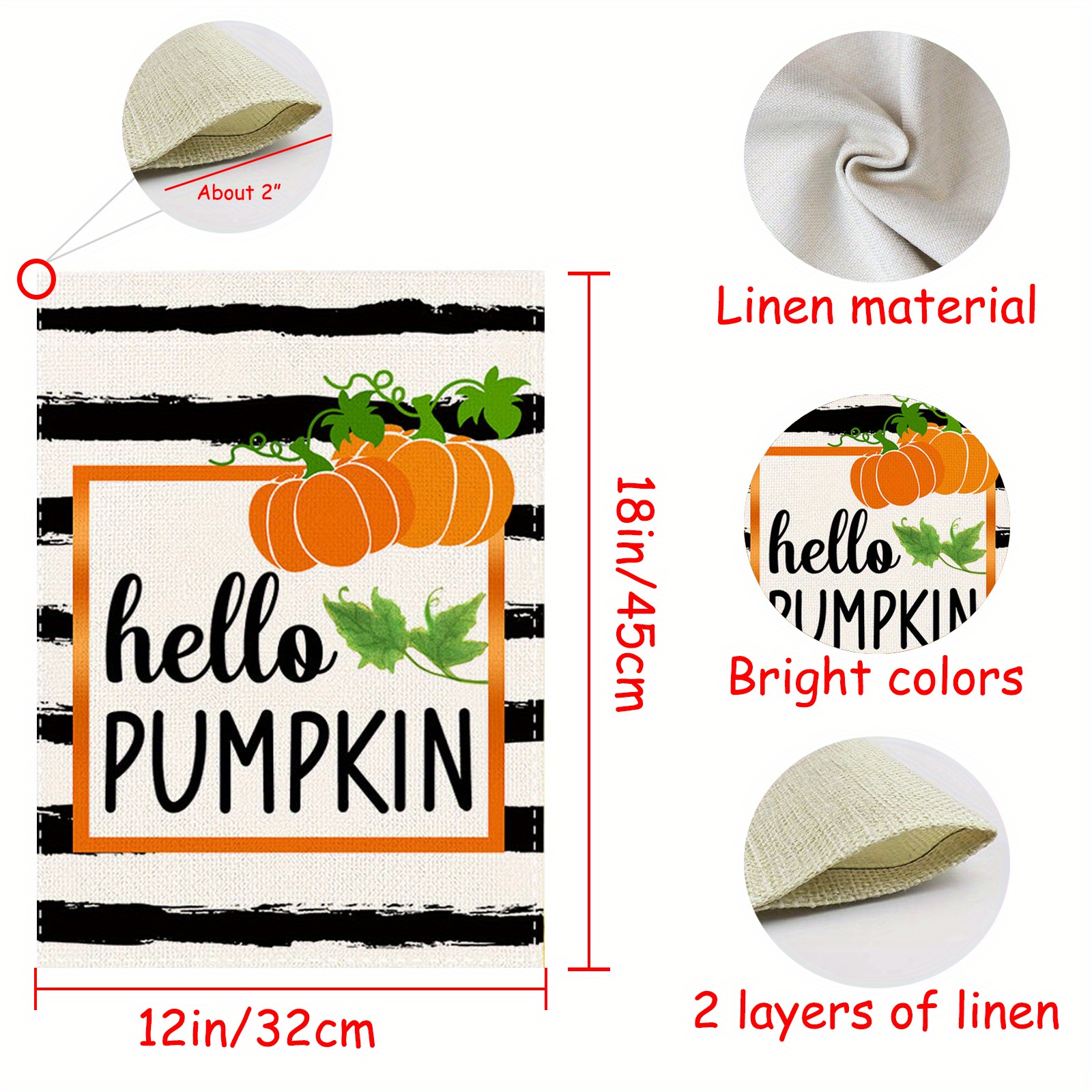 Autumn Garden Flag Garden Flags Fall Autumn Decor Linen - Temu Netherlands