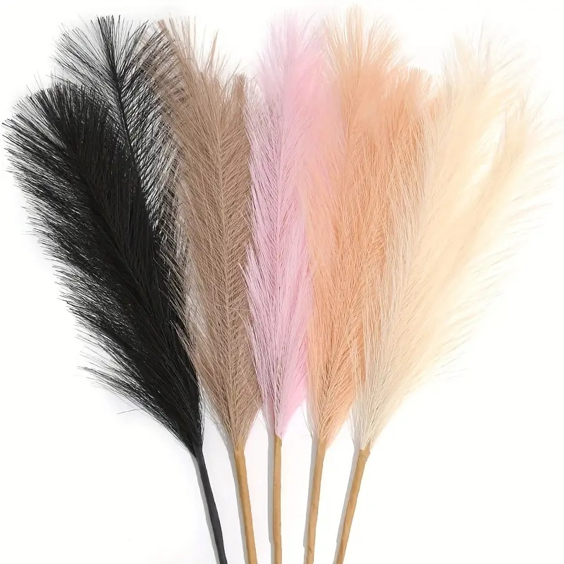 1pc Faux Pampas Grass 23 2 5cm Artificial Pampas Grass Fluffy Pompous