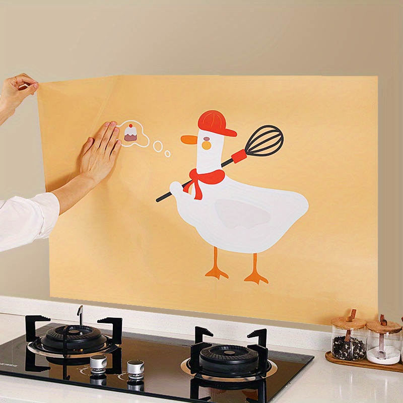Home Kitchen Oil proof Wall Sticker Cartoon Self adhesive - Temu United